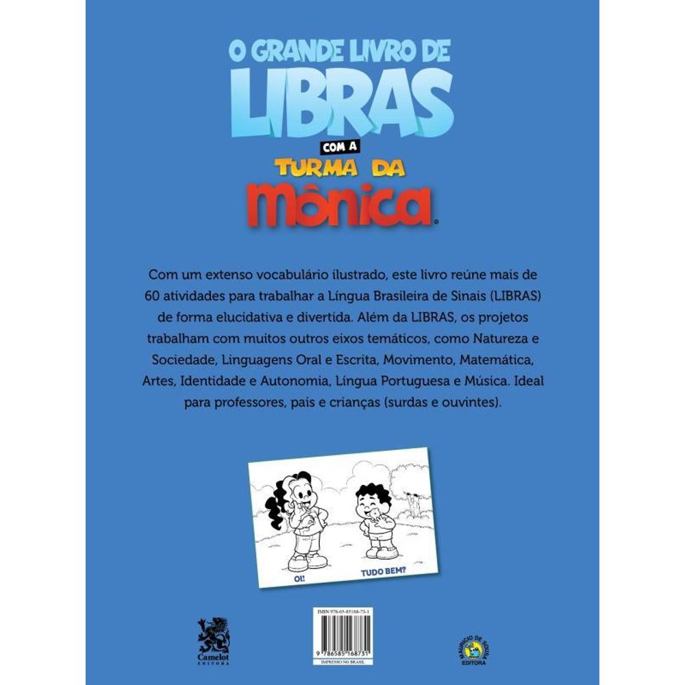 O GRANDE LIVRO DE LIBRAS COM A TURMA DA MÔNICA - martinsfontespaulista