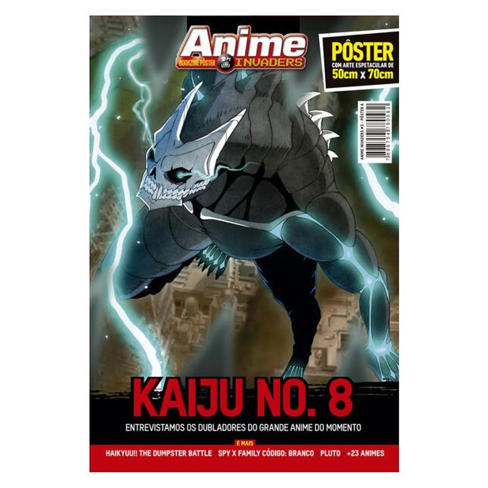 SUPERPÔSTER ANIME INVADERS - KAIJU NO. 8 - martinsfontespaulista