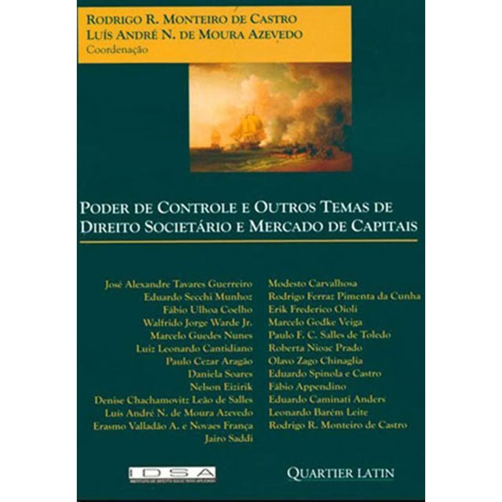 PODER DE CONTROLE E OUTROS TEMAS DE DIREITO SOCIETARIO E MERCADO DE ...